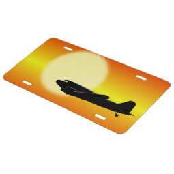 DC-3 passing sun. License Plate | Zazzle