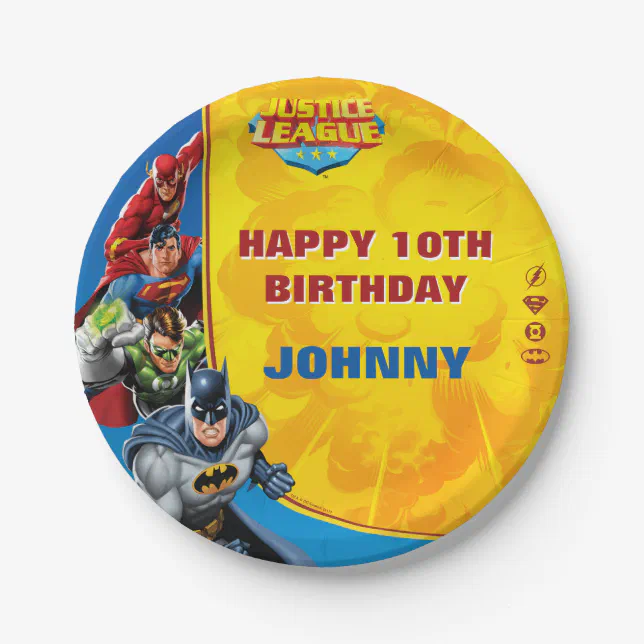DC Comics | Justice League - Birthday Paper Plates | Zazzle