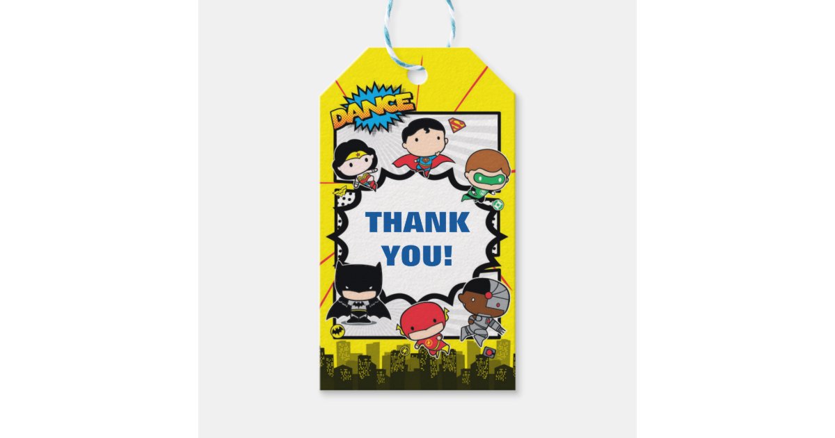 DC Comics | Justice League - Chibi Birthday Gift Tags | Zazzle