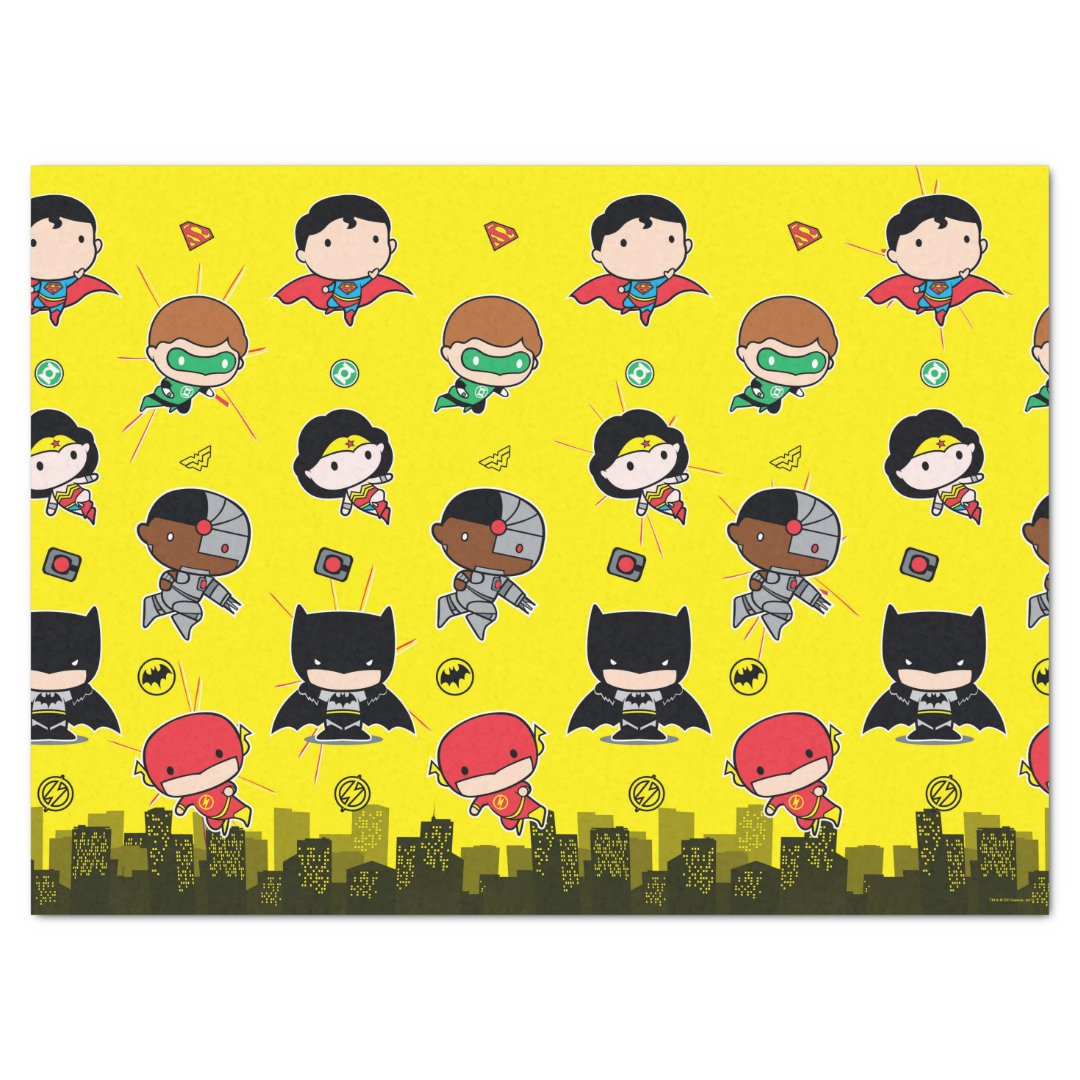 DC Comics | Justice League - Chibi Birthday Tissue Paper | Zazzle