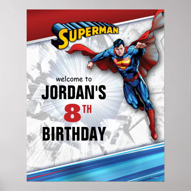 DC Comics | Superman Birthday Welcome Sign | Zazzle