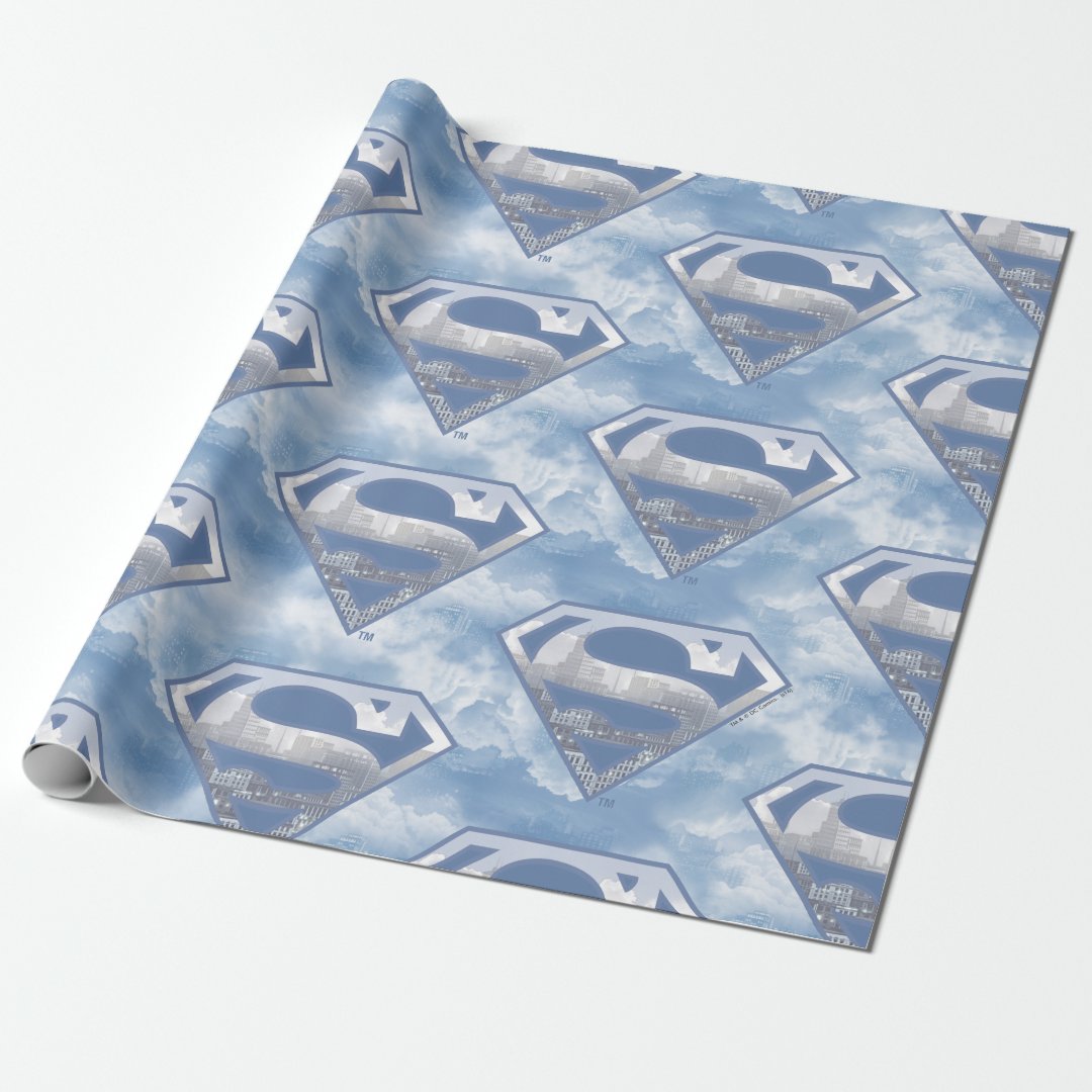 DC Comics | Superman | Cityscape Logo Wrapping Paper | Zazzle