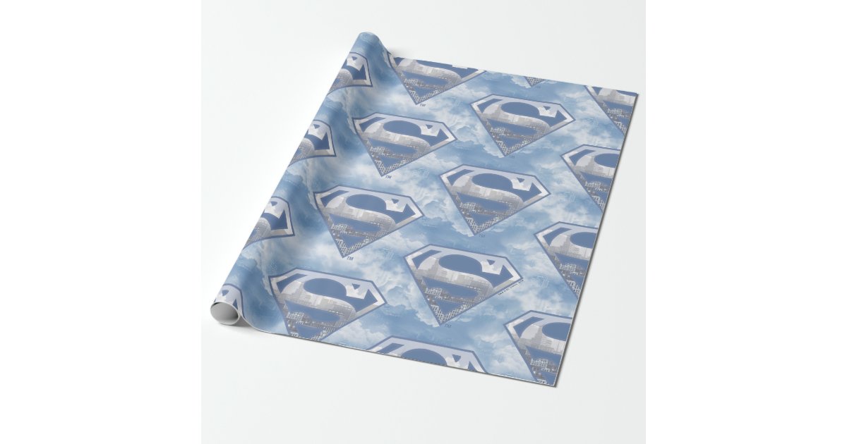 DC Comics | Superman | Cityscape Logo Wrapping Paper | Zazzle