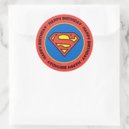 DC Comics | Superman | Classic Logo Classic Round Sticker | Zazzle