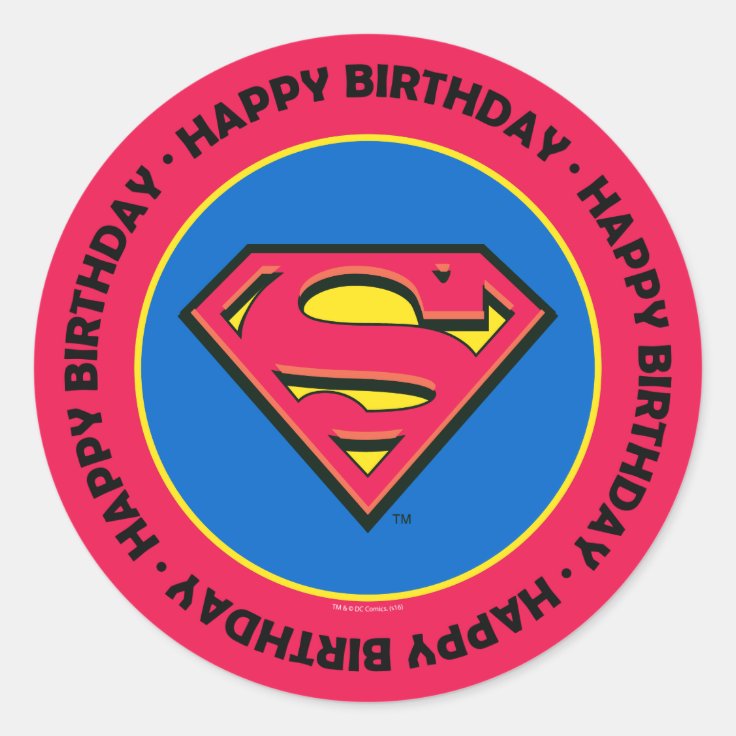 DC Comics | Superman | Classic Logo Classic Round Sticker | Zazzle