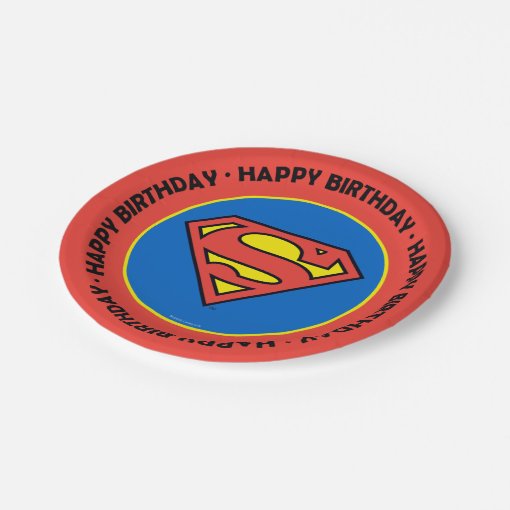 DC Comics | Superman | Classic Logo Paper Plates | Zazzle