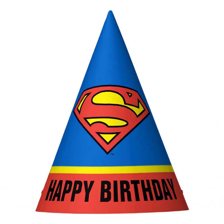 DC Comics | Superman | Classic Logo Party Hat | Zazzle