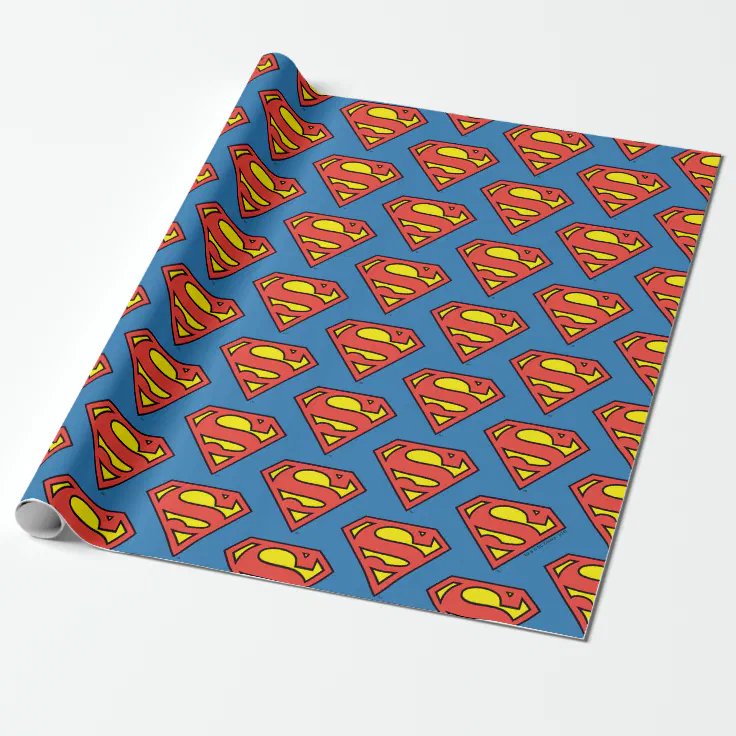DC Comics | Superman | Classic Logo Wrapping Paper | Zazzle
