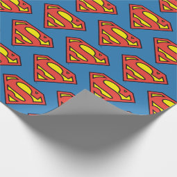 DC Comics | Superman | Classic Logo Wrapping Paper | Zazzle