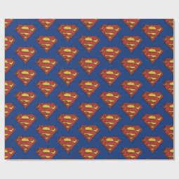 DC Comics | Superman | Grunge Black Logo Wrapping Paper | Zazzle