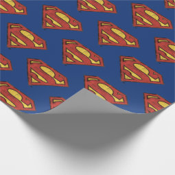 DC Comics | Superman | Grunge Black Logo Wrapping Paper | Zazzle