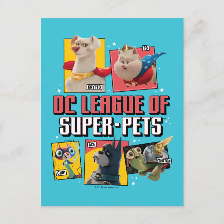 DC League of Super-Pets Character Panels Postcard | Zazzle