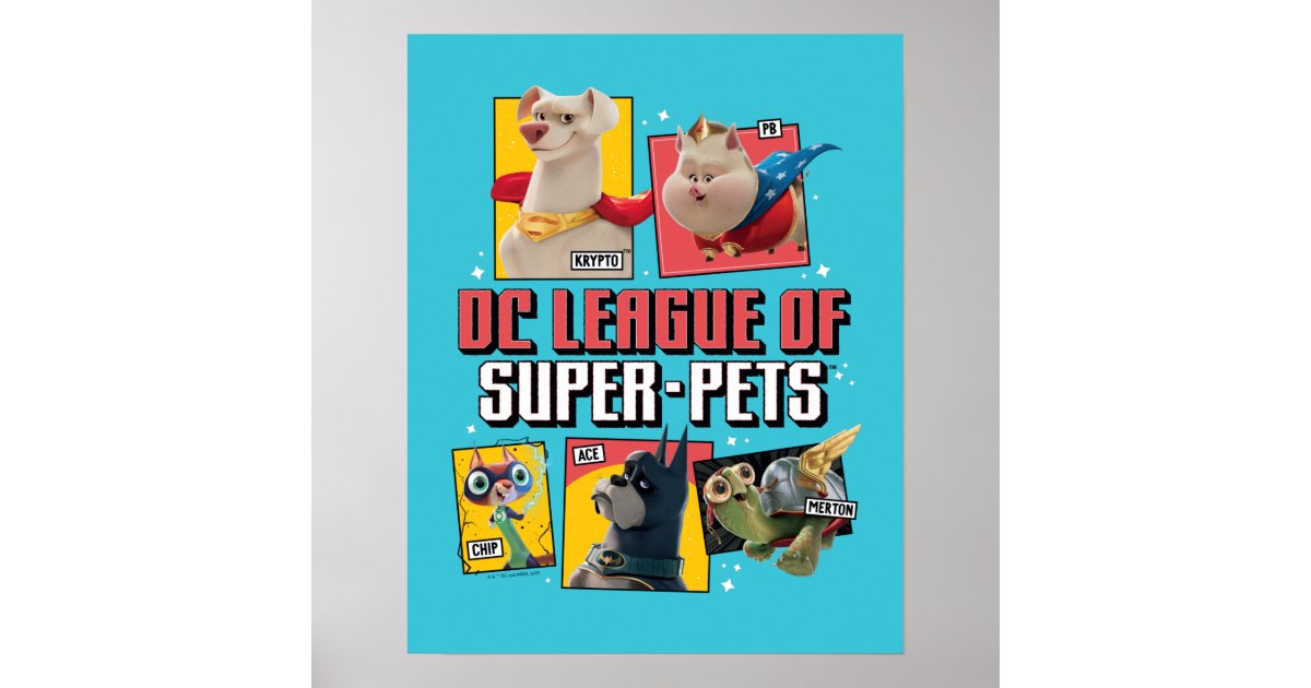 DC League of Super-Pets Character Panels Poster | Zazzle