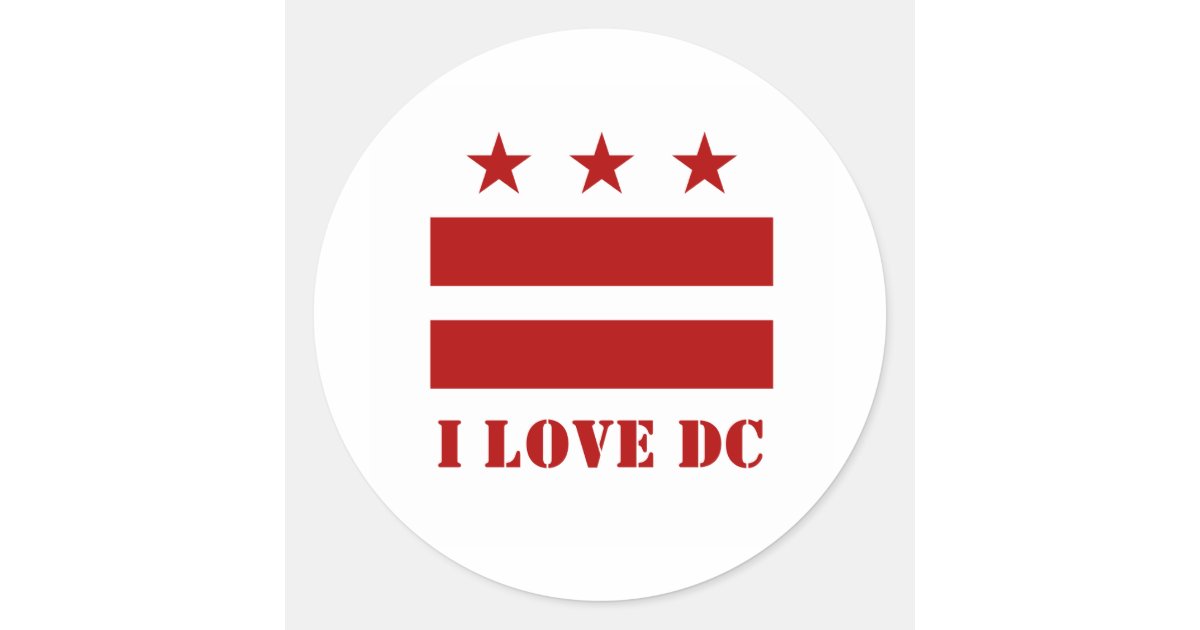DC LOVE CLASSIC ROUND STICKER | Zazzle