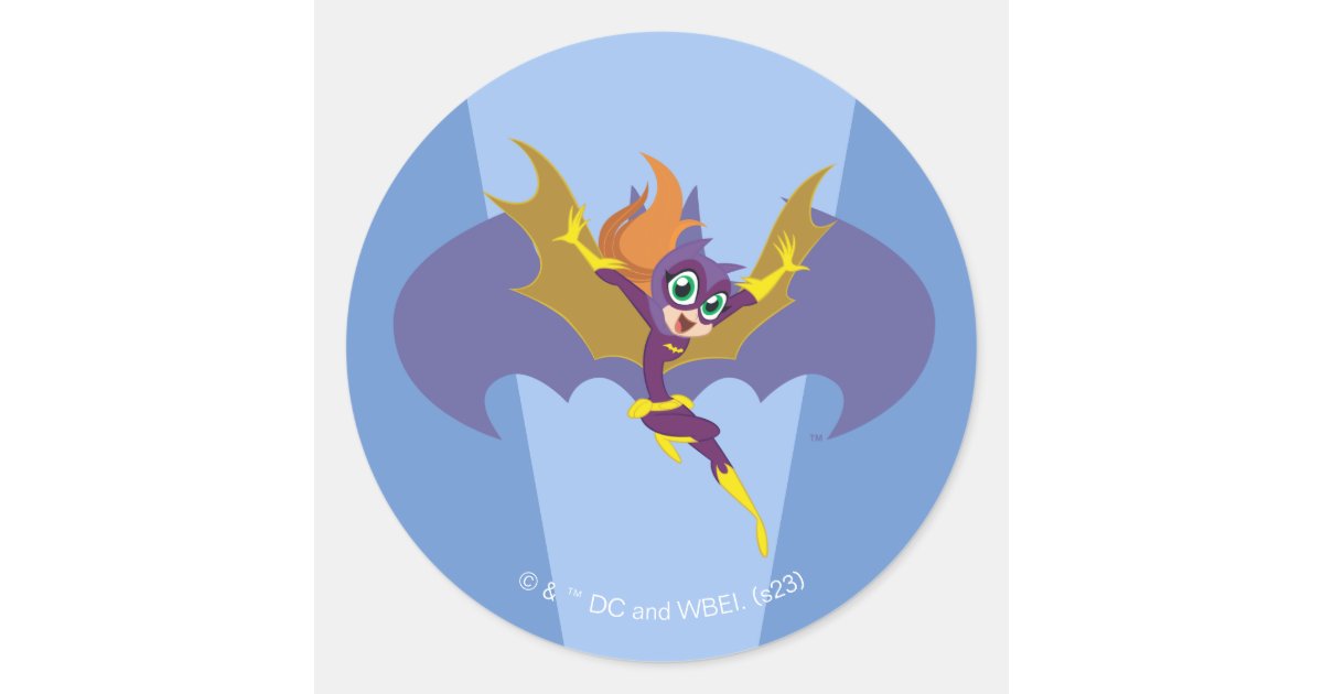DC Super Hero Girls Batgirl Classic Round Sticker | Zazzle