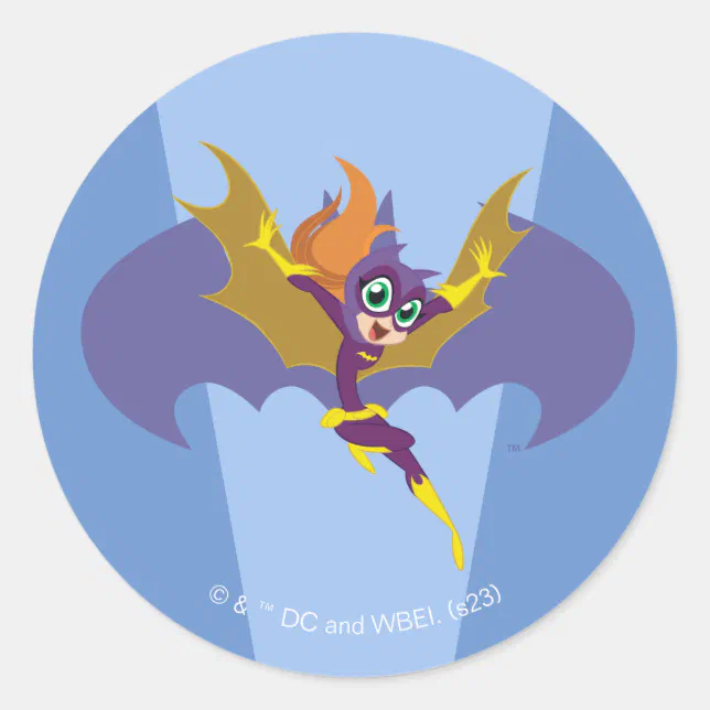 DC Super Hero Girls Batgirl Classic Round Sticker | Zazzle