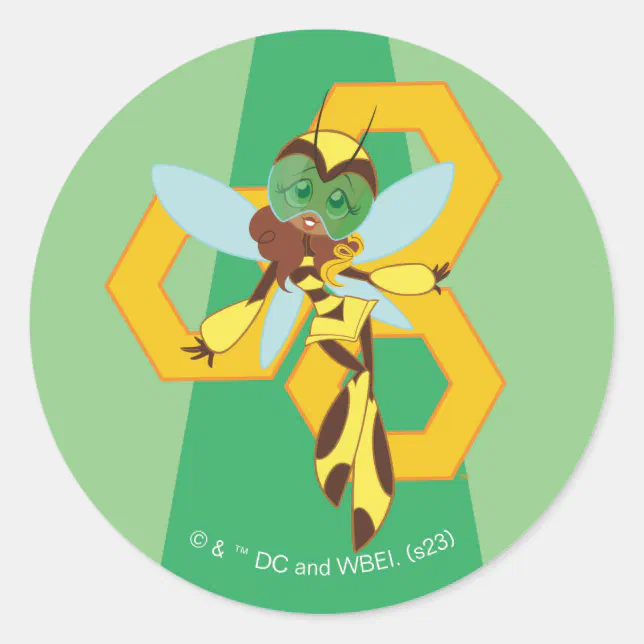 DC Super Hero Girls Bumble Bee Classic Round Sticker | Zazzle