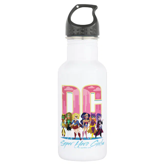 DC Super Hero Girls Lineup Stainless Steel Water Bottle | Zazzle