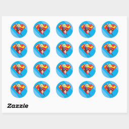 DC Super Hero Girls Supergirl Classic Round Sticker | Zazzle