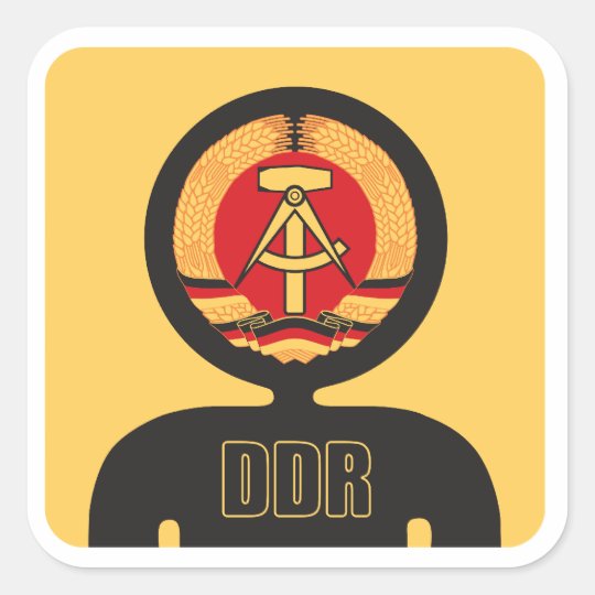 DDR flag avatar Square Sticker | Zazzle.com