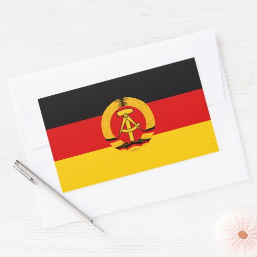 DDR Flag Rectangular Sticker | Zazzle