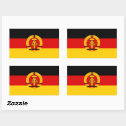 DDR Flag Rectangular Sticker | Zazzle