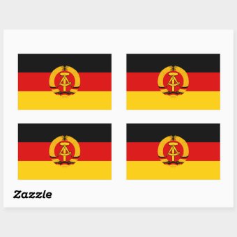 DDR Flag Rectangular Sticker | Zazzle