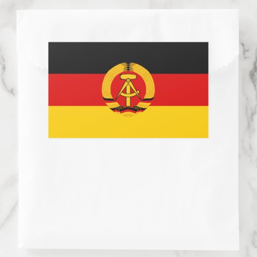 DDR Flag Rectangular Sticker | Zazzle