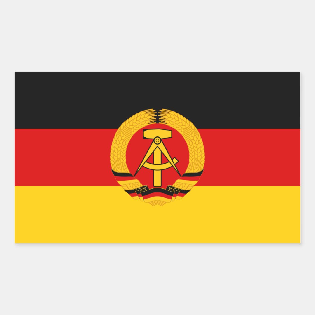 DDR Flag Rectangular Sticker | Zazzle