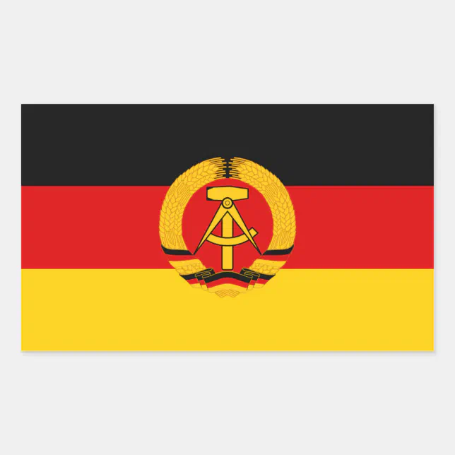 DDR Flag Rectangular Sticker | Zazzle
