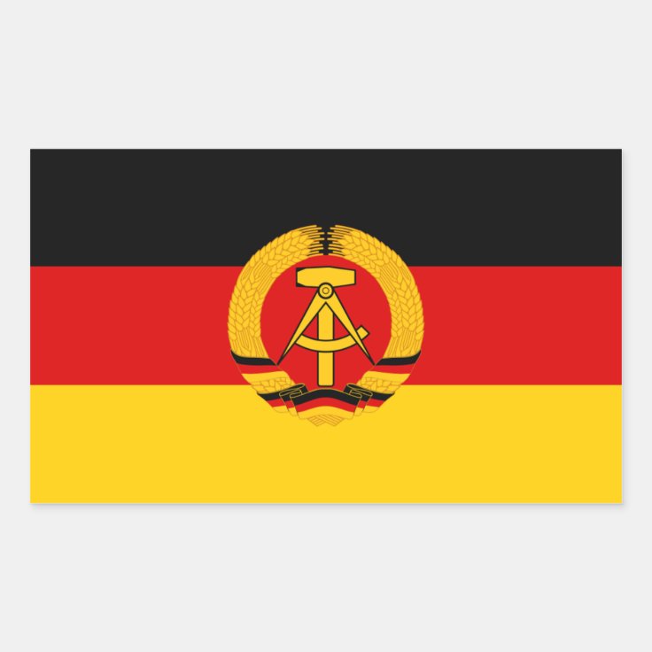 DDR Flag Rectangular Sticker | Zazzle
