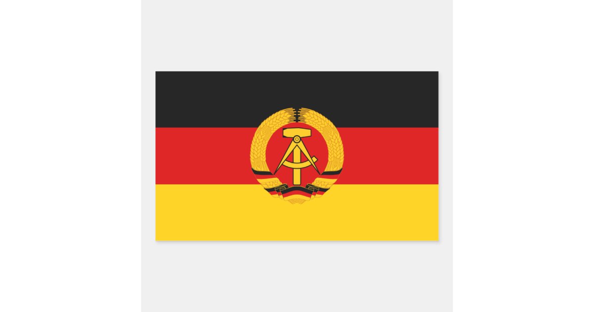 DDR Flag Rectangular Sticker | Zazzle