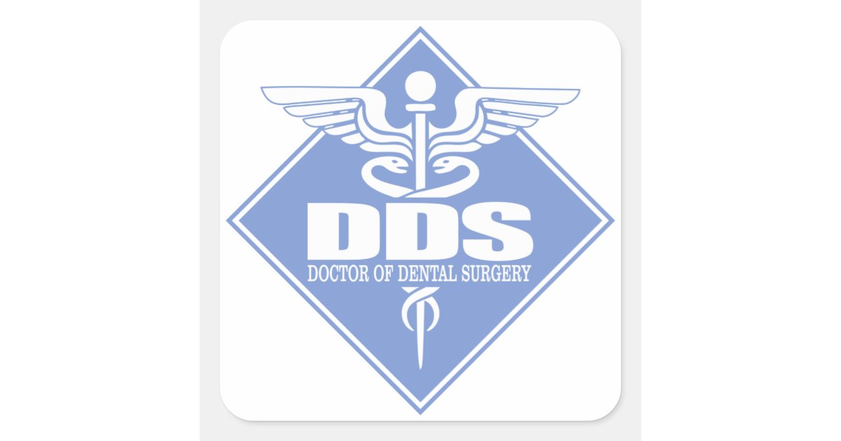 DDS (caduceus) Square Sticker | Zazzle