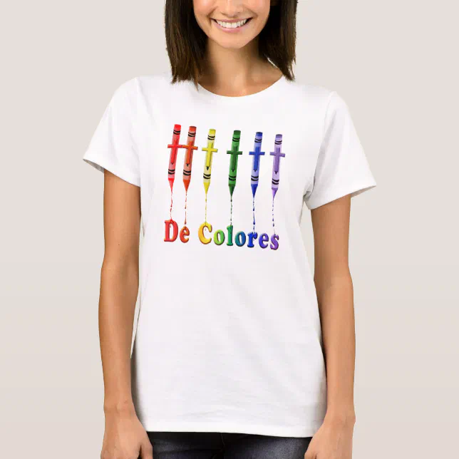 De Colores Melting Crayons T-Shirt | Zazzle