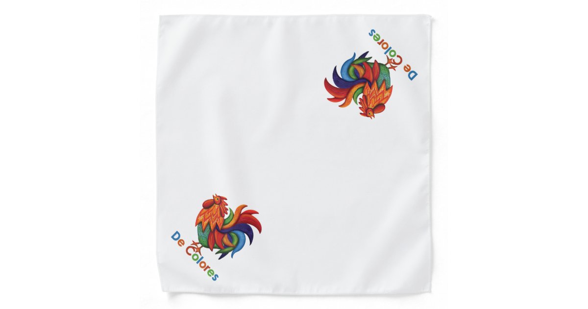De Colores Rooster Gallo Bandana | Zazzle