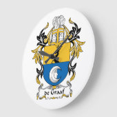 de Graaf Family Crest Large Clock | Zazzle