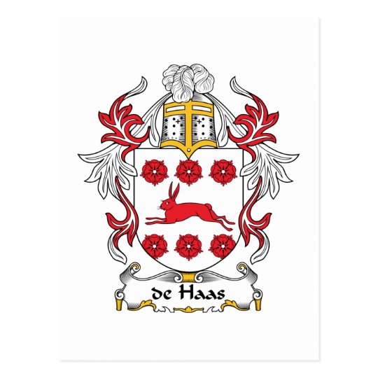de Haas Family Crest Postcard | Zazzle.com