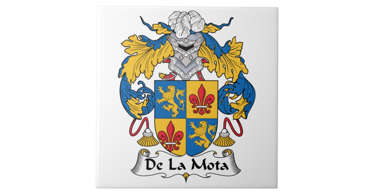 De La Mota Family Crest Tile | Zazzle
