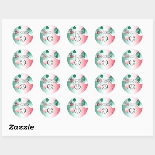 De Nada! Mexico Flag Colors Pop Art Classic Round Sticker | Zazzle
