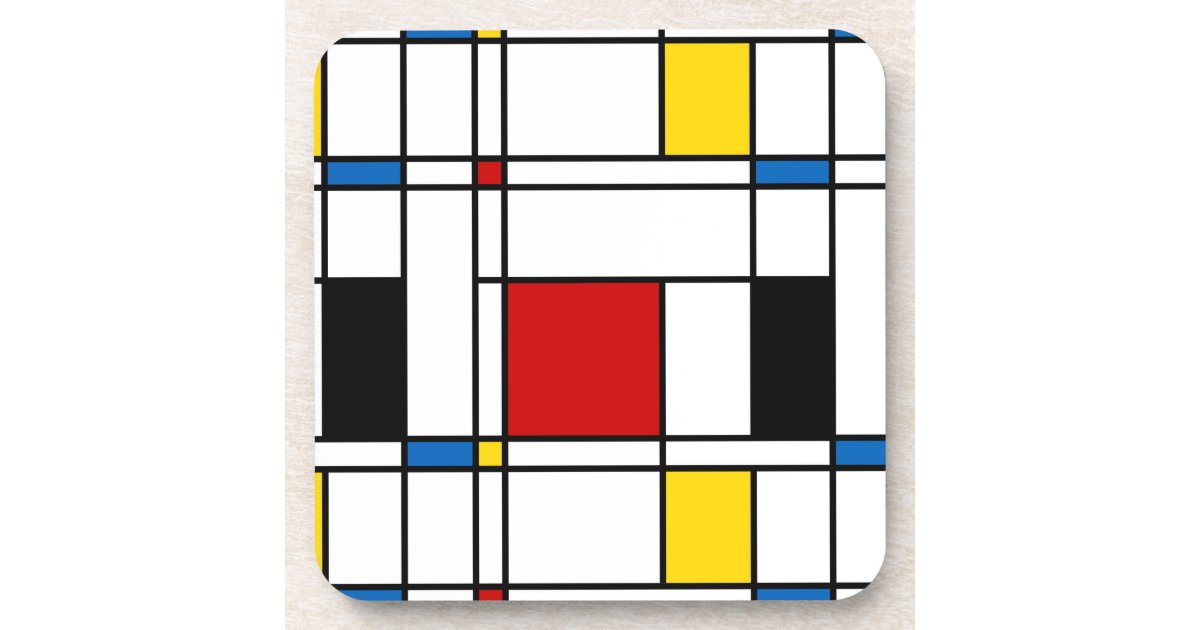 De Stijl Pattern Coaster | Zazzle