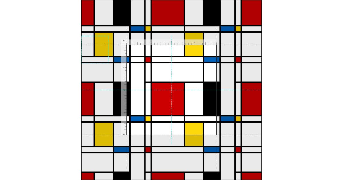 De Stijl Pattern Fabric | Zazzle