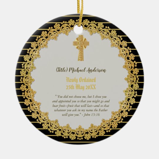 DEACON Newly Ordained Verse Gift Commemorative Ceramic Ornament ...