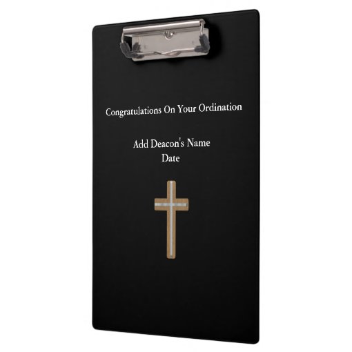 Deacon Ordained Ordination Gift Commemorative Clipboard | Zazzle