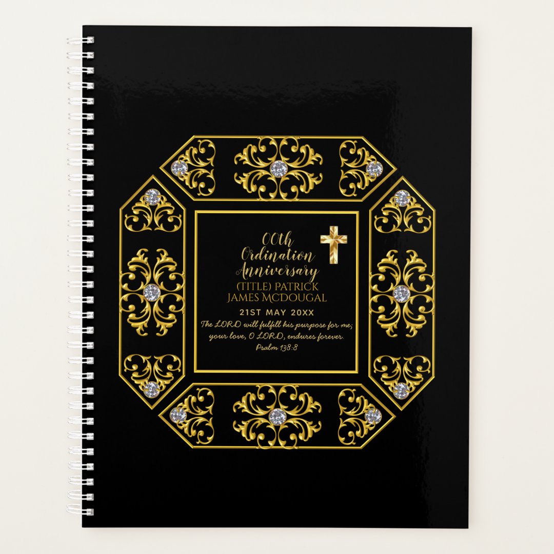 DEACON Ordination Anniversary ANY yrs - Custom Planner | Zazzle