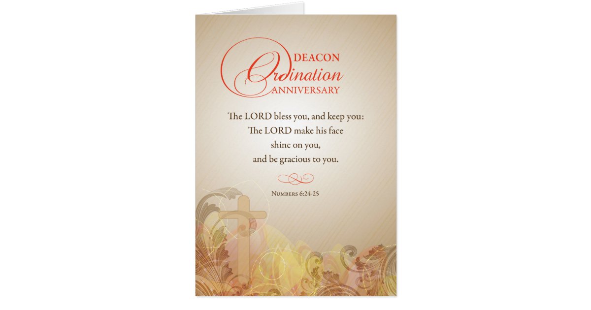 Deacon Ordination Anniversary Blessing Card | Zazzle.com
