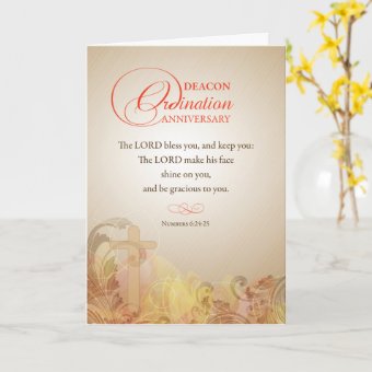 Deacon Ordination Anniversary Blessing Card | Zazzle