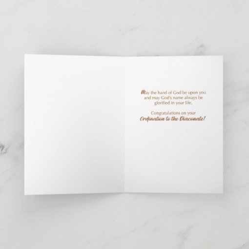 Deacon Ordination Congratulations Red Stole Cross Card | Zazzle