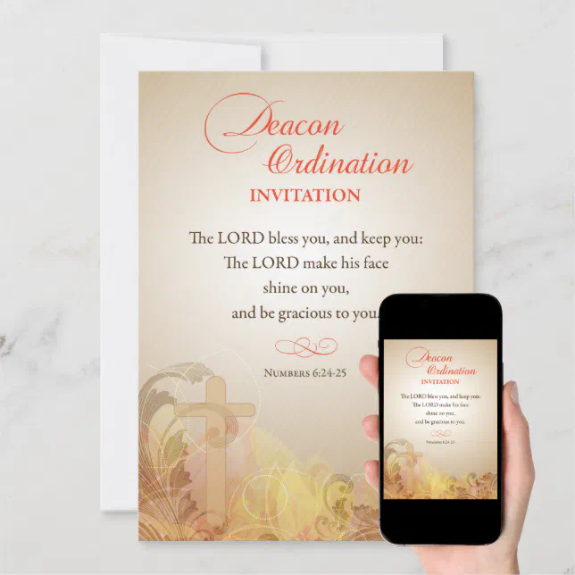 Deacon Ordination Invitation Scripture | Zazzle