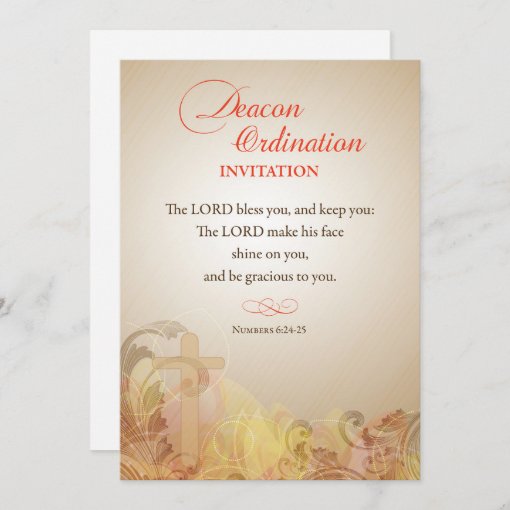 Deacon Ordination Invitation Scripture | Zazzle