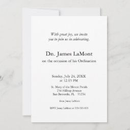 Deacon Ordination Invitation Scripture | Zazzle